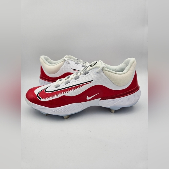 Nike | Shoes | Nike Alpha Huarache Elite 4 Low White University Red ...